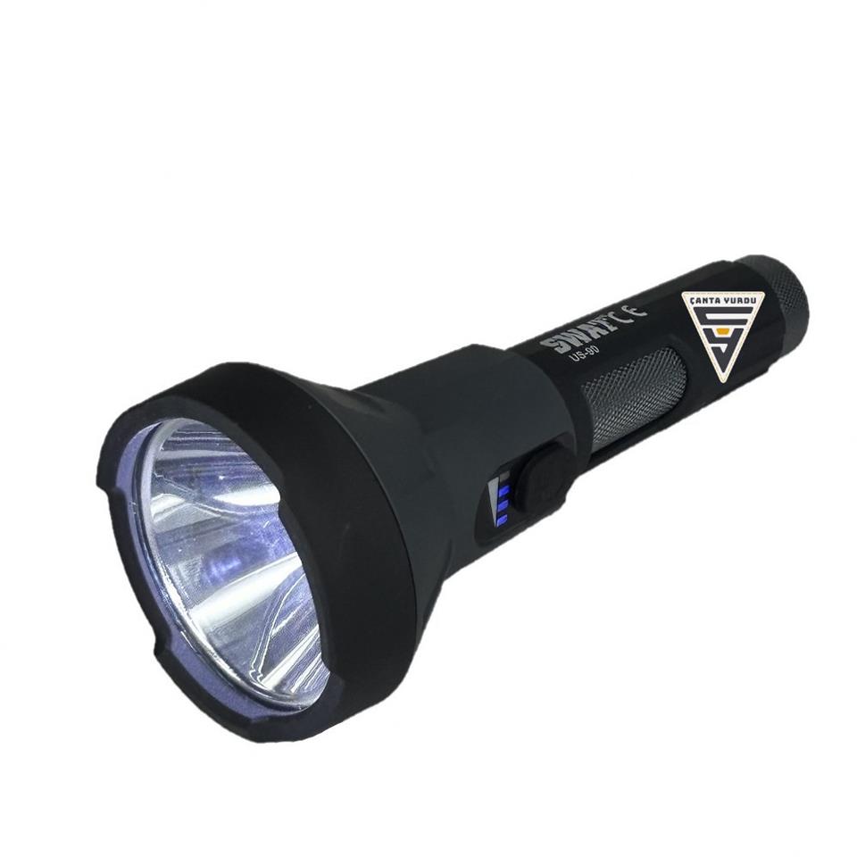 Buy Swat USB Rechargeable Projector Flashlight Searchlight | online ...
